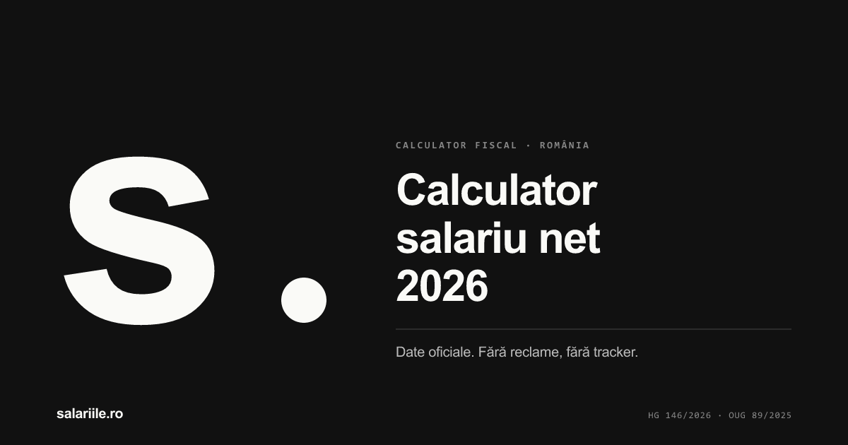 Calcul salariu net 2026: calculator brut în net | Salariile.ro